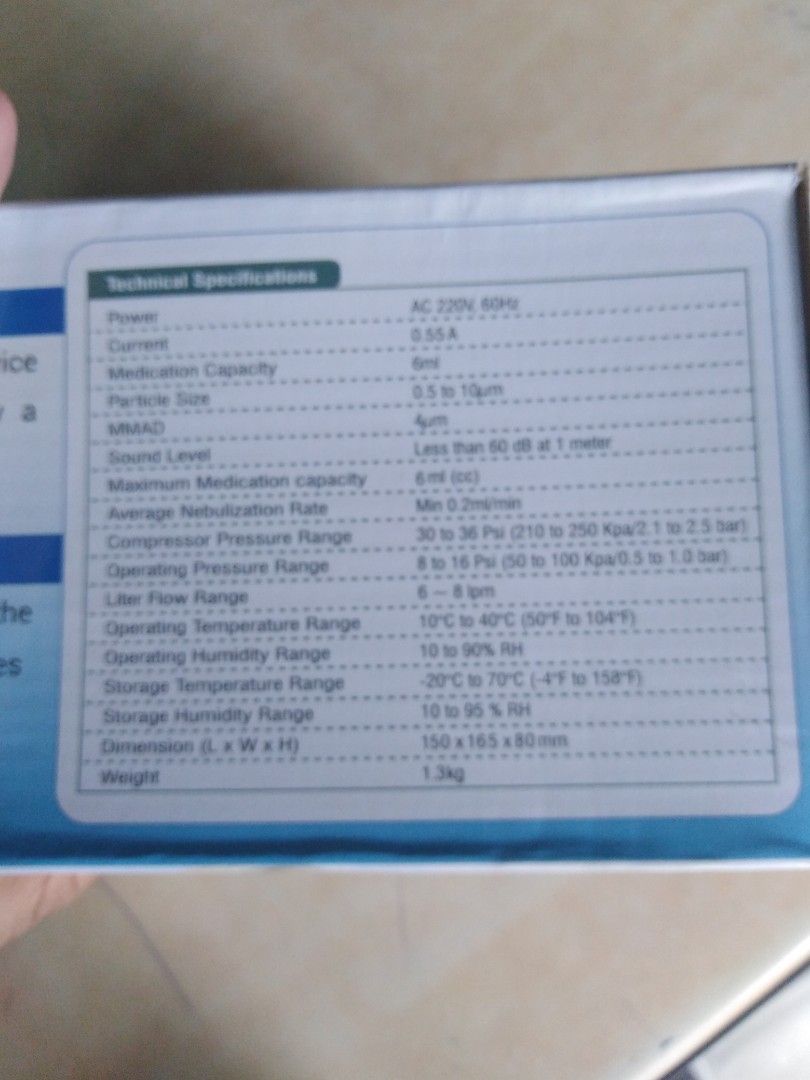 NEBULIZER (SUREGUARD) BRAND, Health & Nutrition, Assistive ...