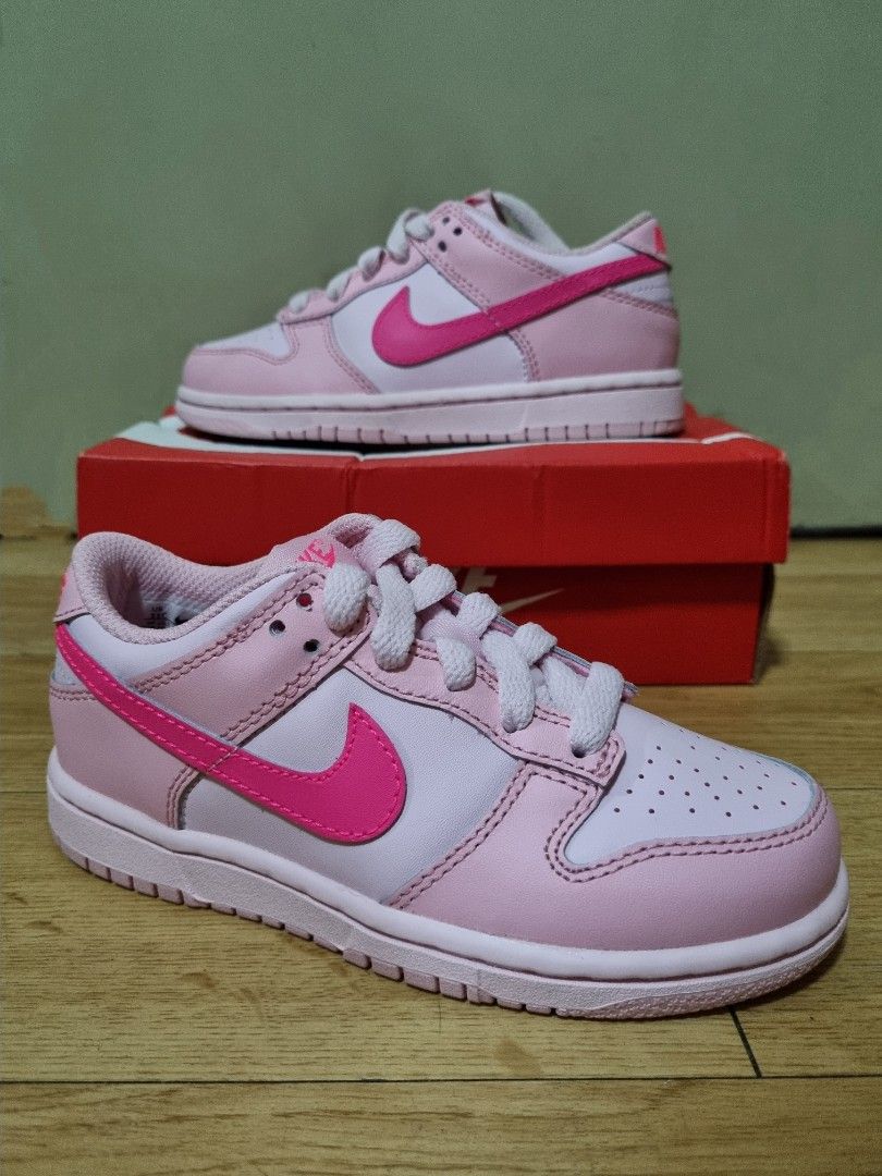 Nike Dunk Low Triple Pink Barbie size 11c, Babies & Kids, Babies & Kids ...