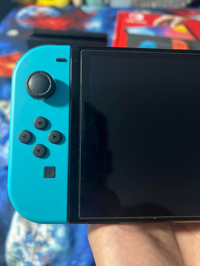 Nintendo Switch OLED Red and Blue Joycon Complete with Receipt, 128GB ...