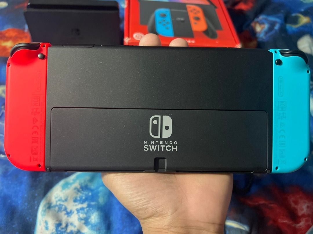 Nintendo Switch OLED Red and Blue Joycon Complete with Receipt, 128GB ...