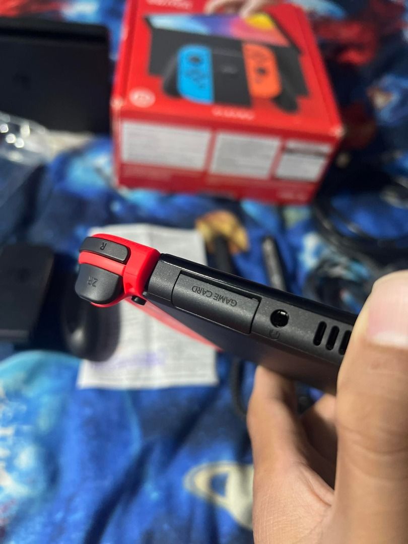 Nintendo Switch OLED Red and Blue Joycon Complete with Receipt, 128GB ...