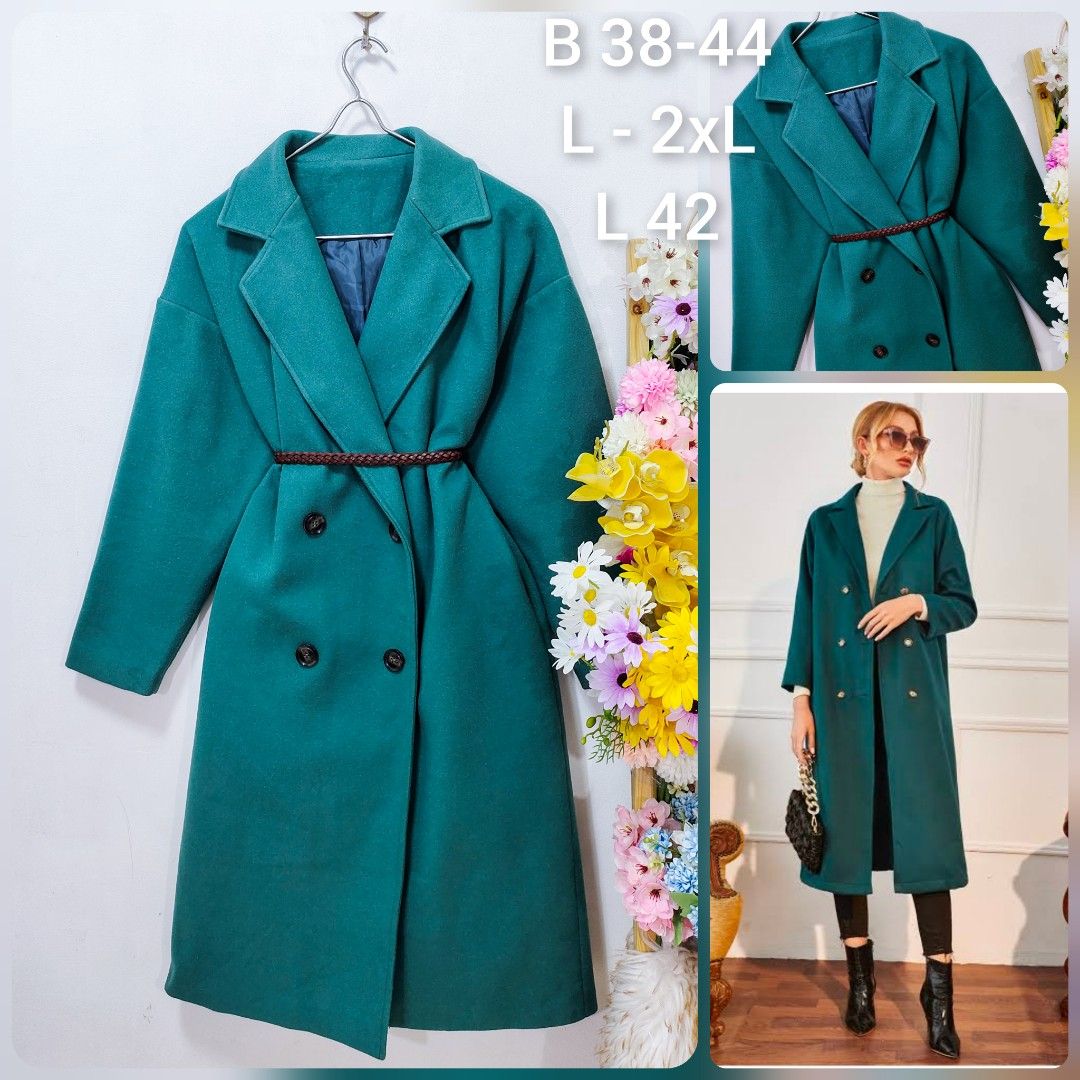 Ocean green Coat, Women's Fashion, Coats, Jackets and Outerwear on ...