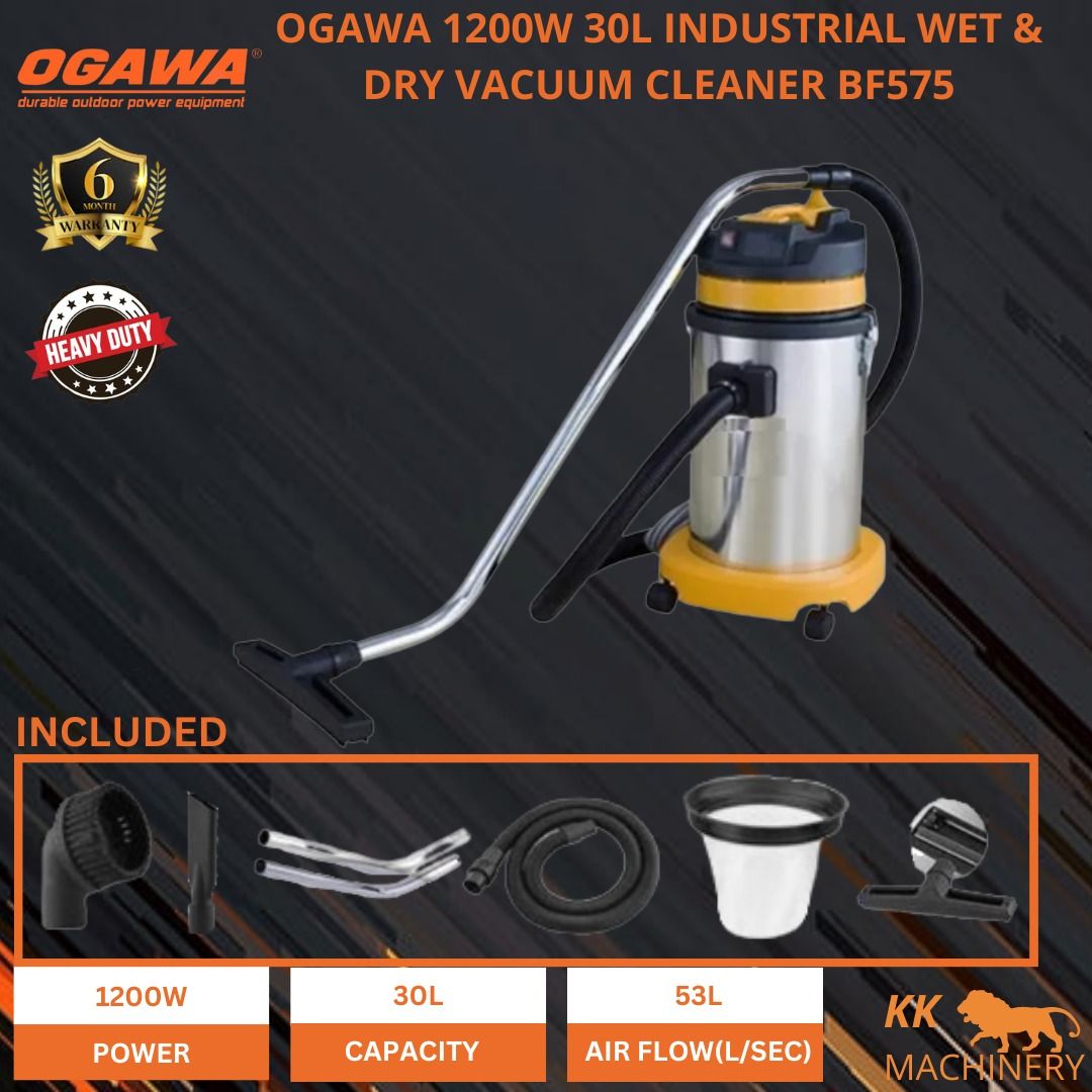 Ogawa 1200w 30l Industrial Wet And Dry Vacuum Cleaner Bf575 Furniture