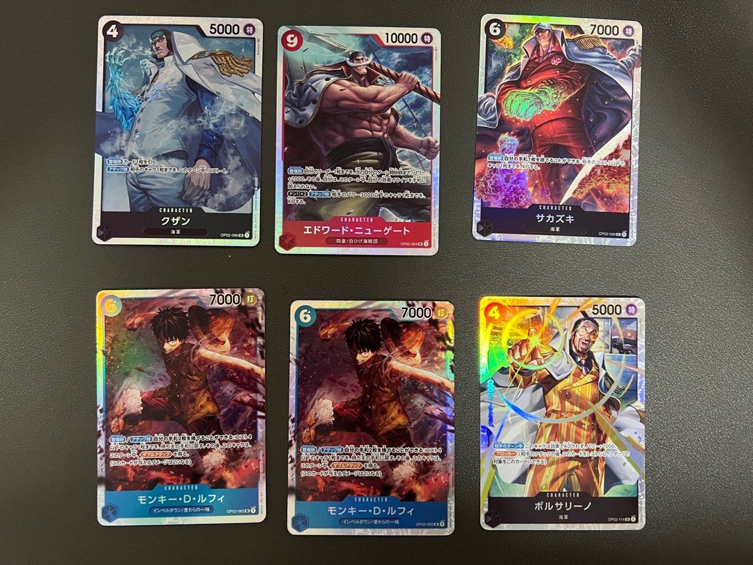 One Piece TCG OP-02 secret rares SR, Hobbies & Toys, Toys & Games on ...