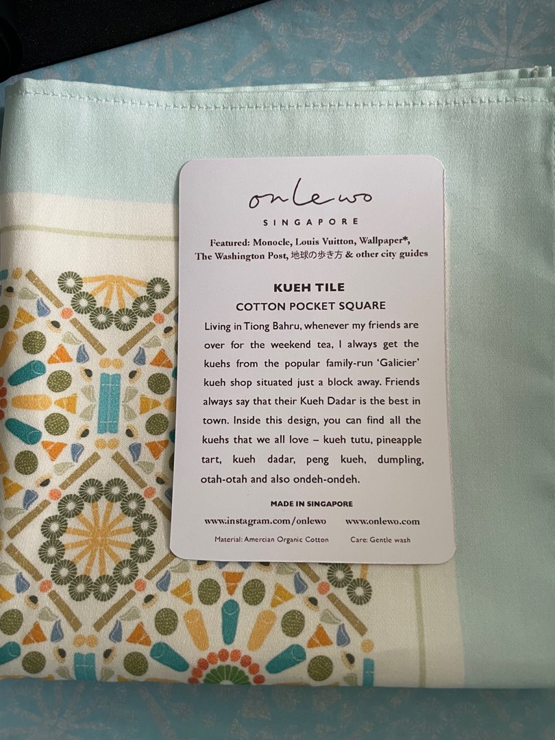 ONLEWO Pocket Square - kueh time, Men's Fashion, Watches & Accessories ...