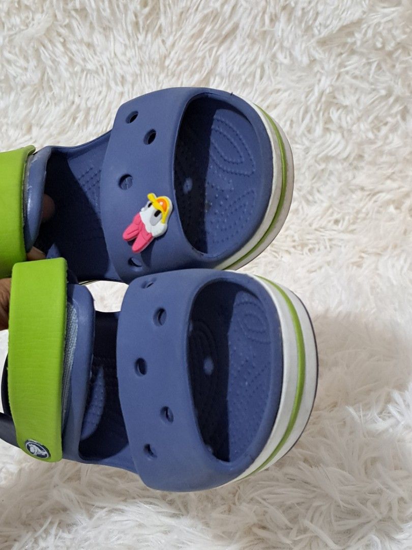 original preloved Velcro crocs, Babies & Kids, Babies & Kids Fashion on ...
