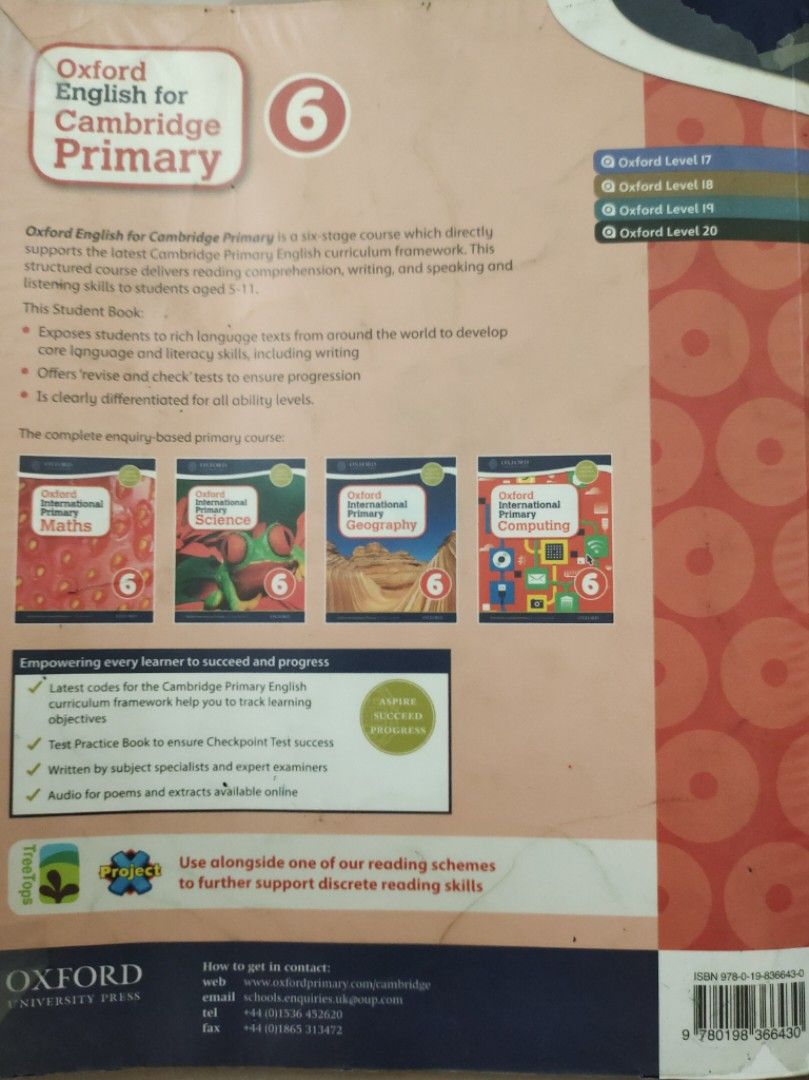 Oxford English Cambridge Primary 6, Hobbies & Toys, Books & Magazines ...
