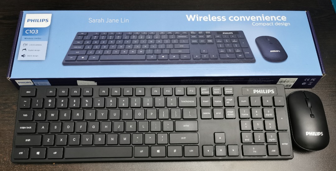 Philips C103 wireless keyboard & mouse combo, Computers & Tech, Parts ...