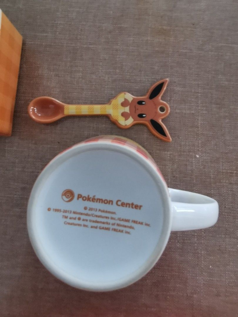 Pokemon Eevee ceramic mug and spoon set, Furniture & Home Living ...