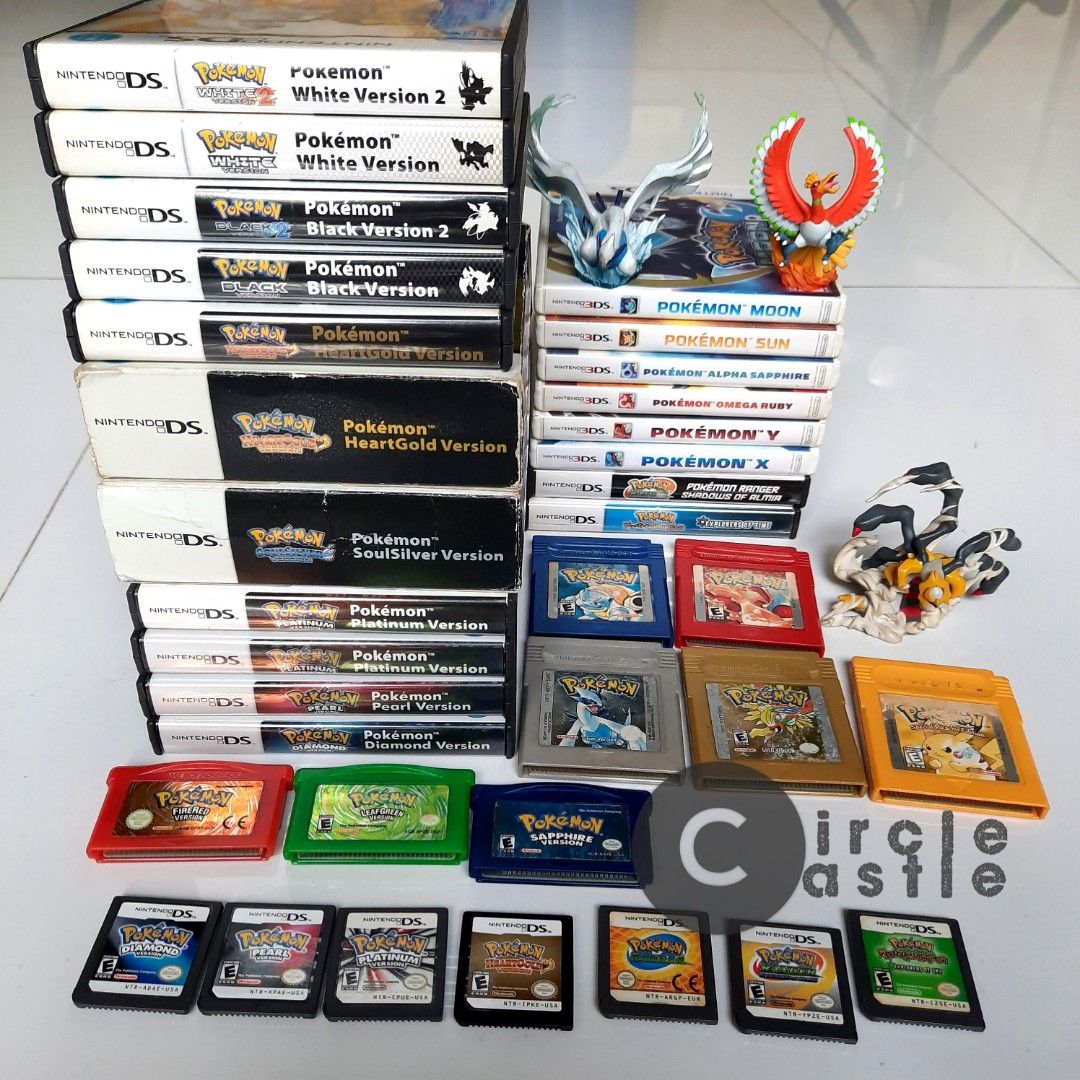 Pokemon Gameboy Classic Gameboy Color GBC Gameboy Advance GBA Nintendo DS Nintendo 3DS Nintendo ...