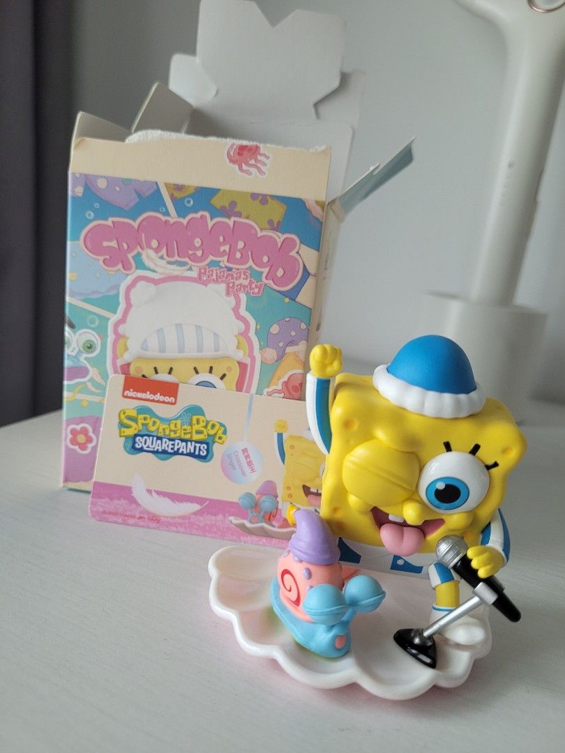 Popmart spongebob pyjamas party series, Hobbies & Toys, Toys & Games on ...