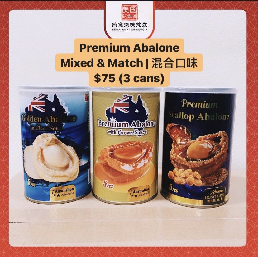 Premium Abalone Set, Food & Drinks, Packaged & Instant Food on Carousell