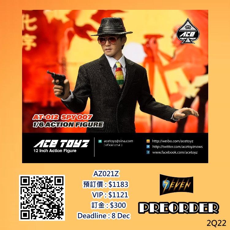 【Pre-order預訂】 ACE TOYZ : 1/6 AT-012 SPY 007 @SevenToys, 預購 - Carousell