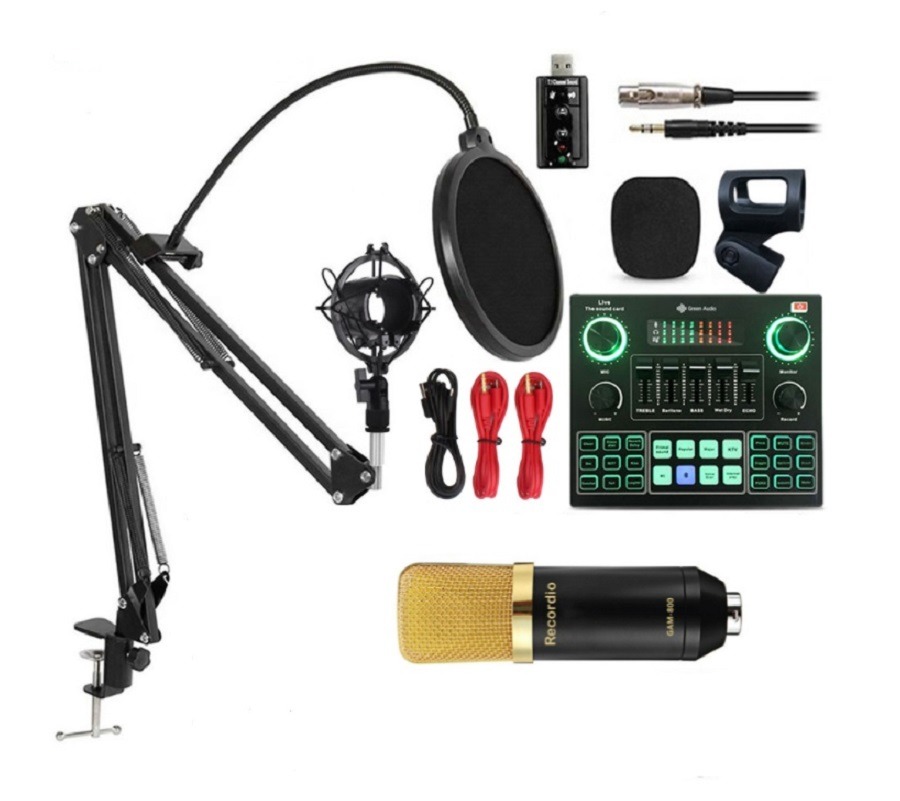 Professional condenser microphone BM 800 + Microphone stand + new V9 ...