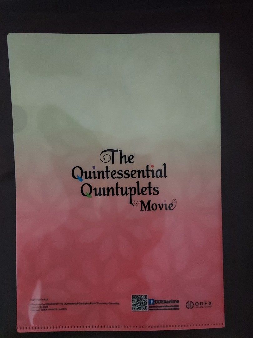 Quintessential quintuplets movie folder, Hobbies & Toys, Books ...