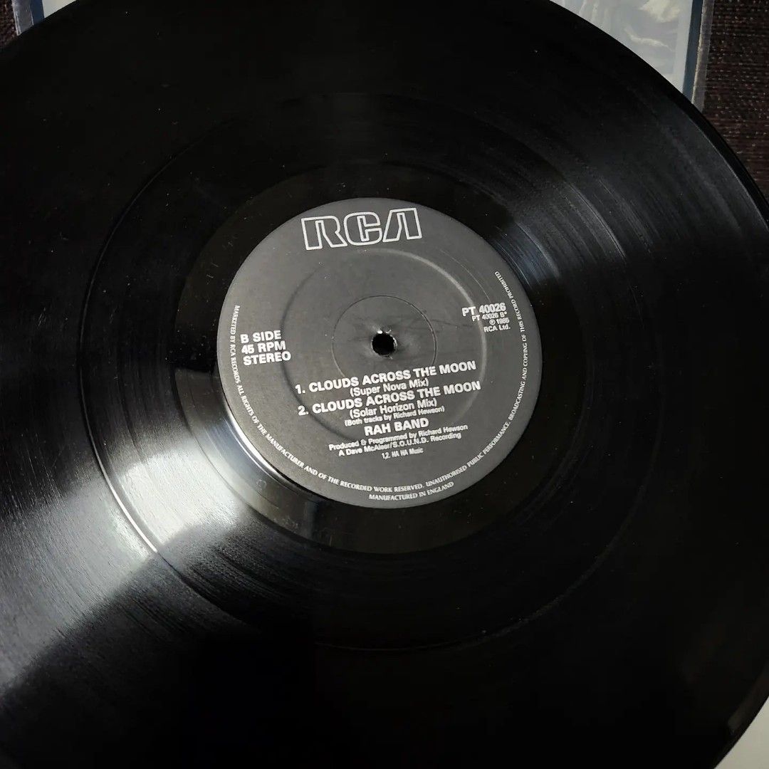 Rah Band - Clouds Across The Moon 12" Vinyl, Hobbies & Toys, Music ...
