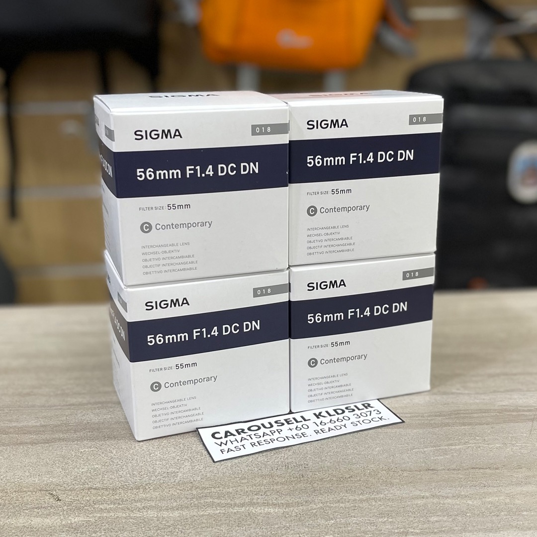 (READY STOCK) SIGMA 56MM F1.4 DC DN LENS (SONY / FUJIFILM / CANON ...