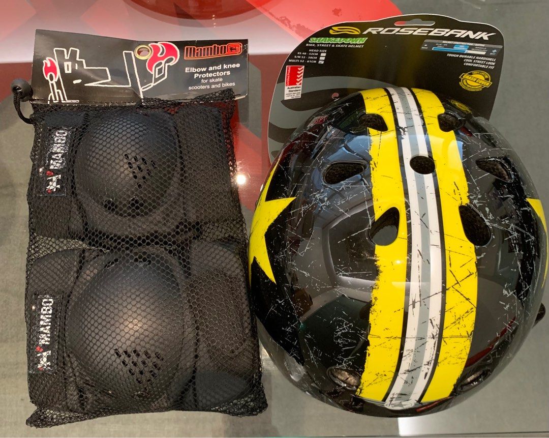 Rosebank BMX, Street & Skate Helmet & Mambo Elbow & knee protectors ...