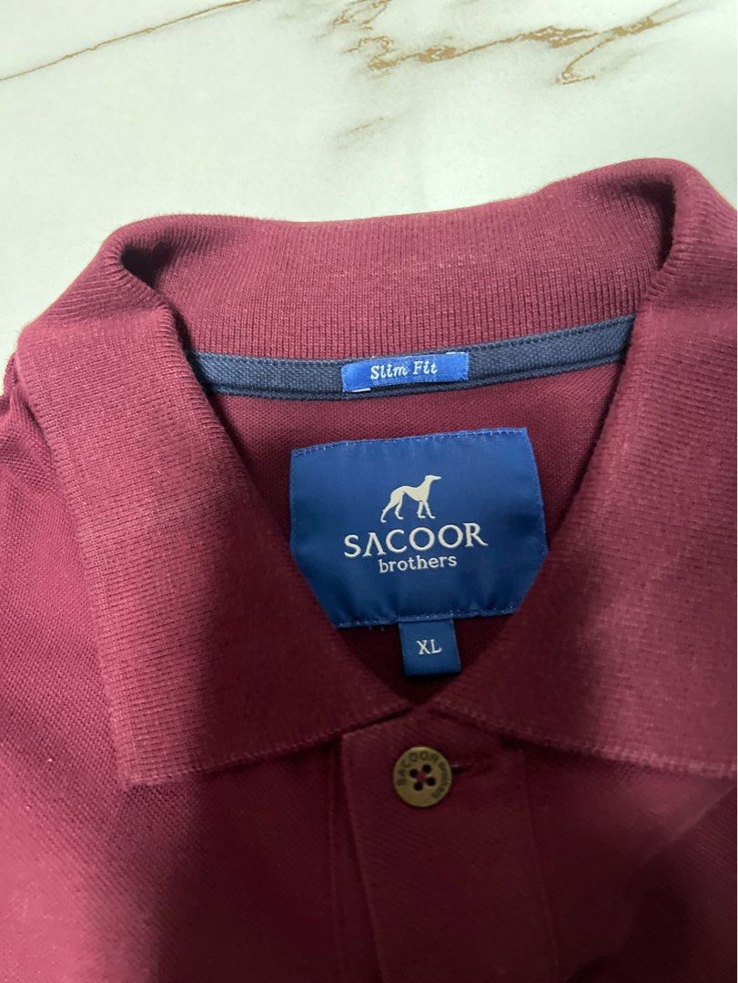 Sacoor Brothers Maroon Polo Shirt, Men's Fashion, Tops & Sets, Tshirts ...
