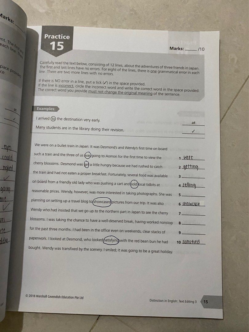 Sec 3 English Editing Practice, Hobbies & Toys, Books & Magazines ...