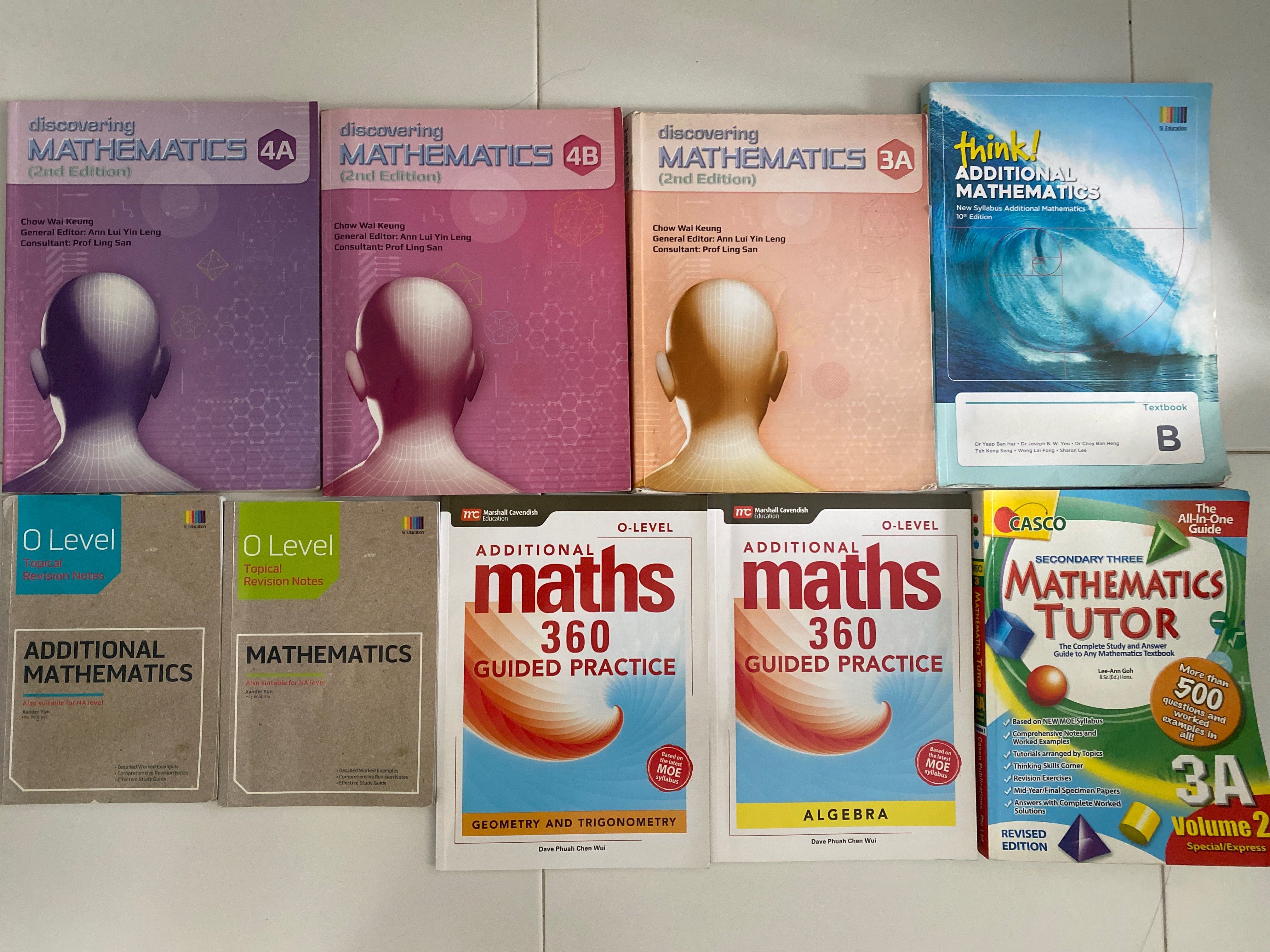 Secondary Math Textbooks / E math / A math, Hobbies & Toys, Books ...