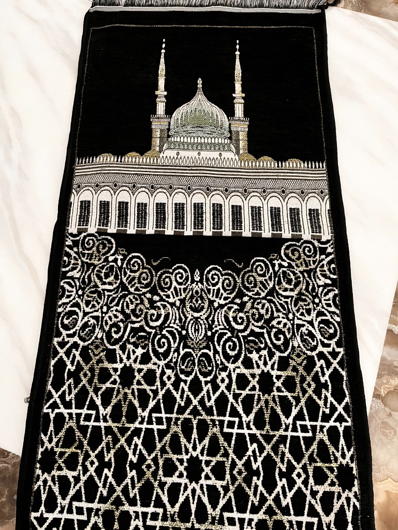 Sejadah Mini (35cm x 80cm) Small Prayer Mat Black and White #KEMASRAYA ...