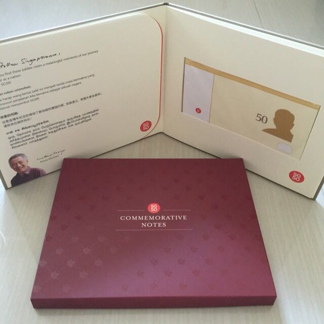SG50 Commemorative Notes Folder - AHP177.4, Hobbies & Toys, Memorabilia ...