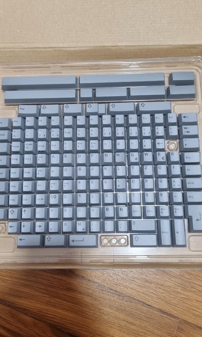 PBT Grey/Silver Dolch German themed keycap set 60/65/75/TKL compatible ...