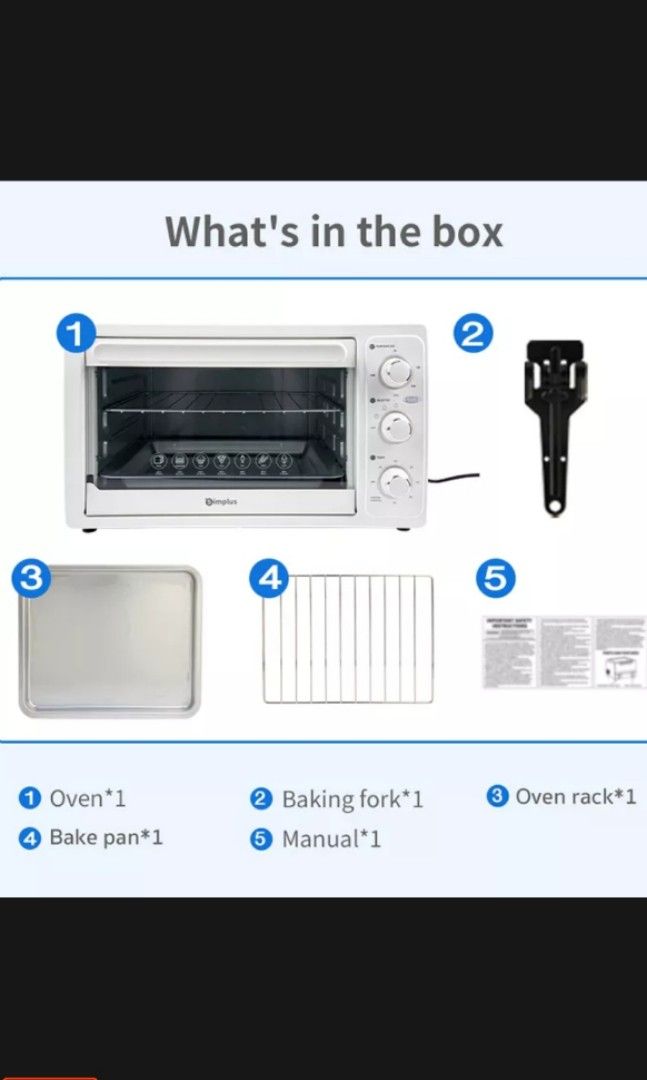 Toaster Oven Simplus 28L Mid-Size, TV & Home Appliances, Kitchen ...