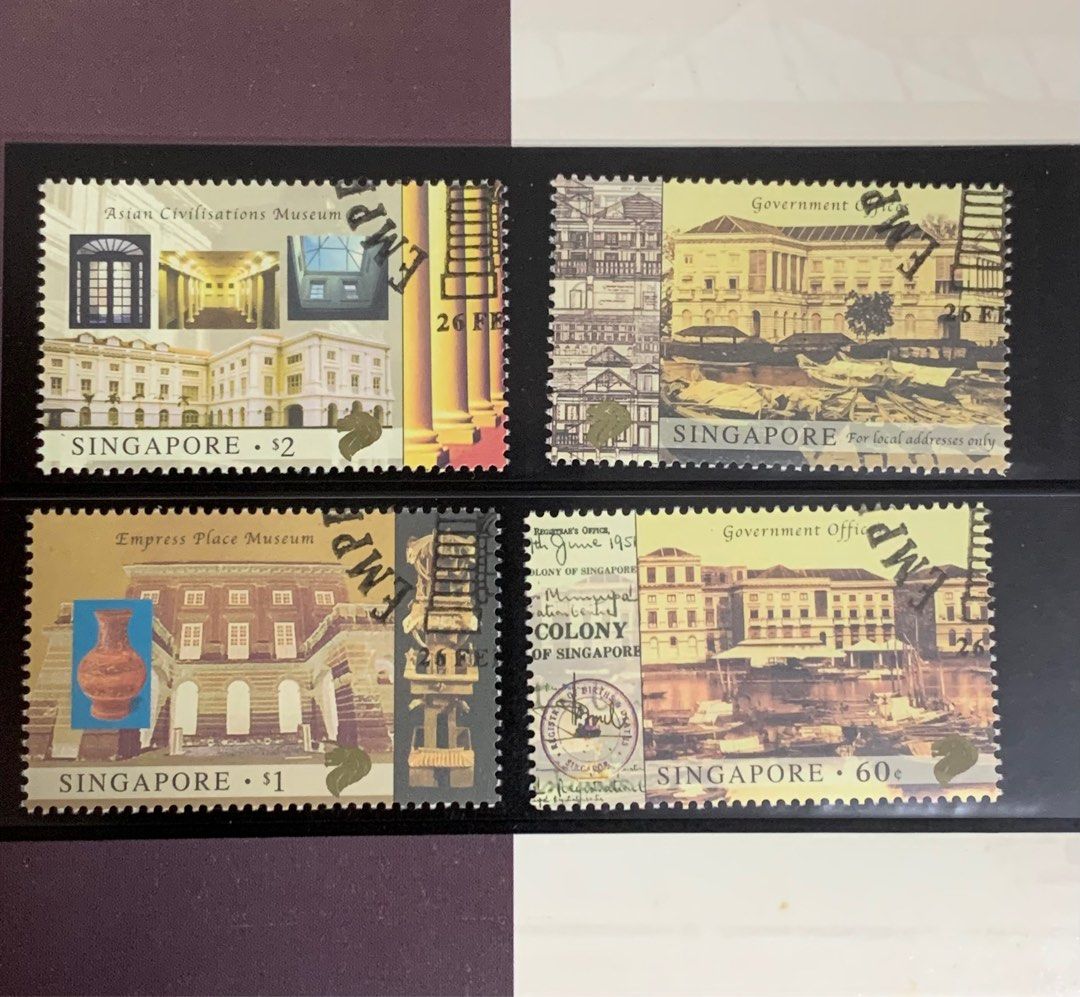 Singapore Empress Place binding stamps set in, Hobbies & Toys ...