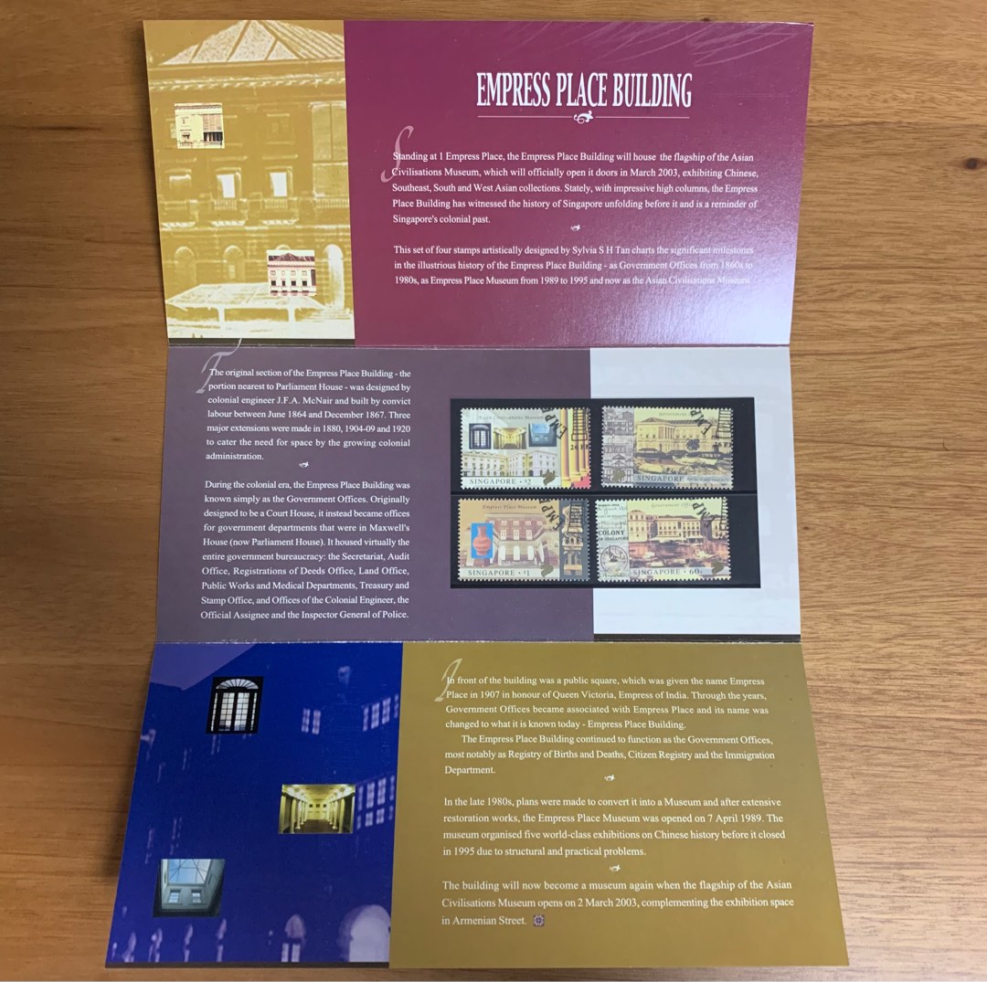 Singapore Empress Place binding stamps set in, Hobbies & Toys ...