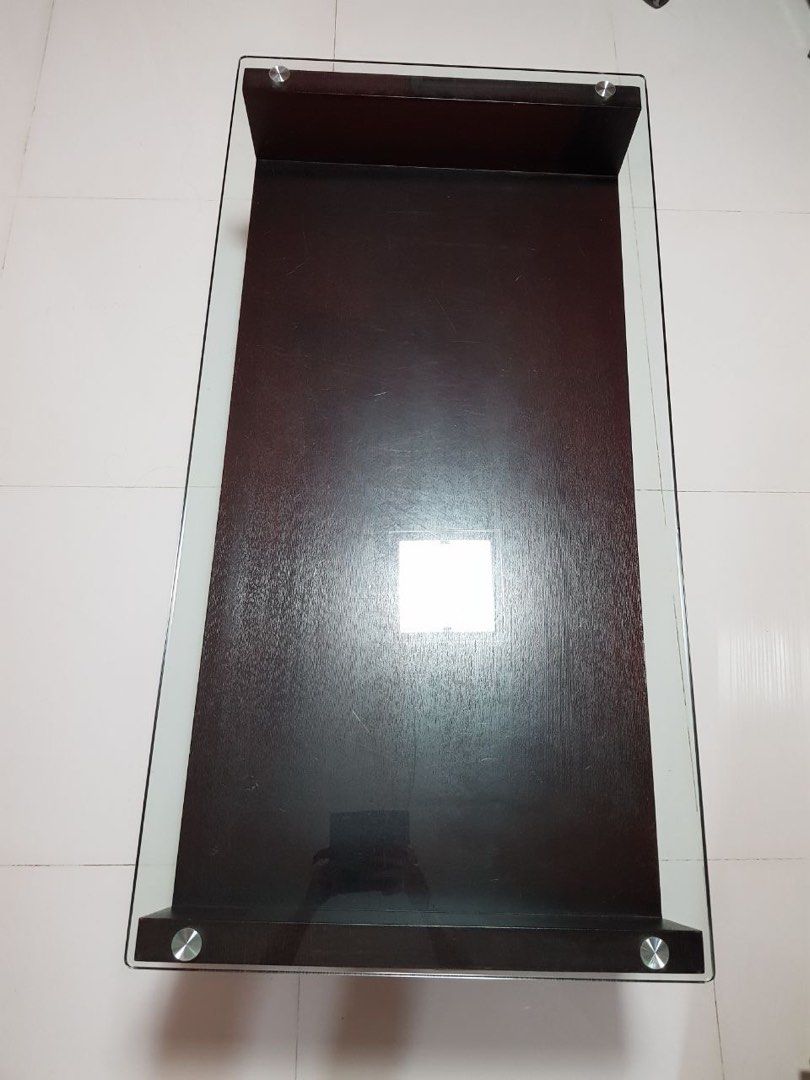 Sturdy glass top classy coffee table, Furniture & Home Living ...