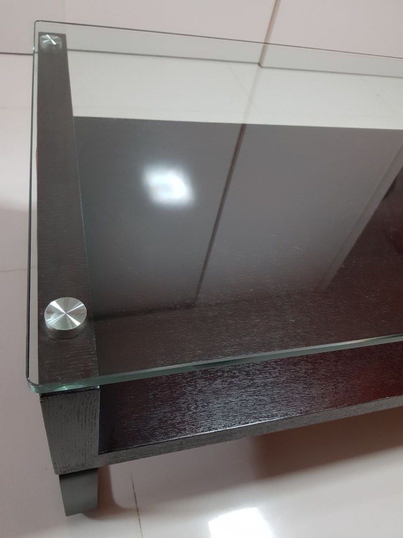 Sturdy glass top classy coffee table, Furniture & Home Living ...