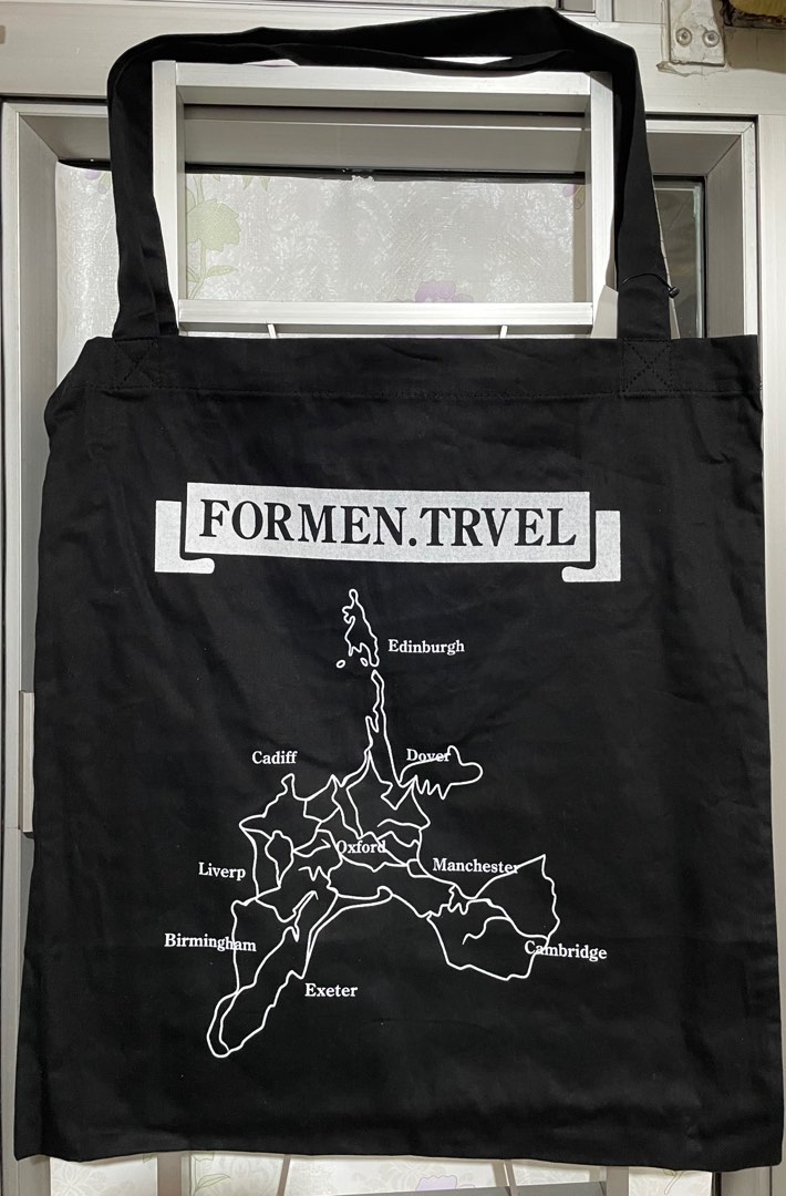 Stylenanda Tote Bag 地圖 黑色 korea 韓國 map 多用途袋 實用袋, 女裝, 手袋及銀包, Tote Bags ...