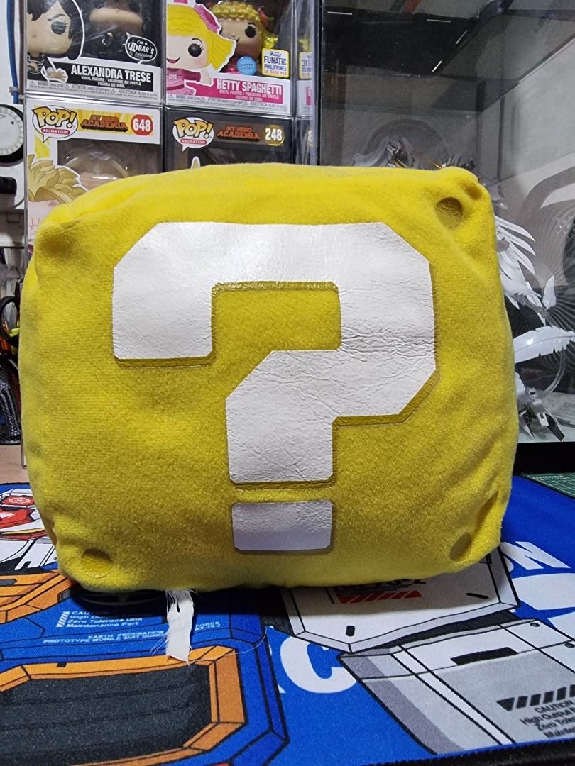 Super Mario Pillow - Question Mark Block Plush [With Sounds Effects ...