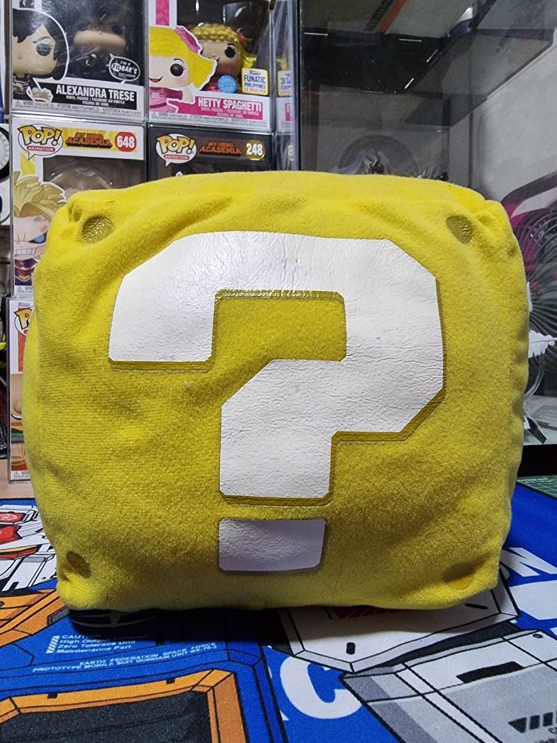 Super Mario Pillow - Question Mark Block Plush [With Sounds Effects ...