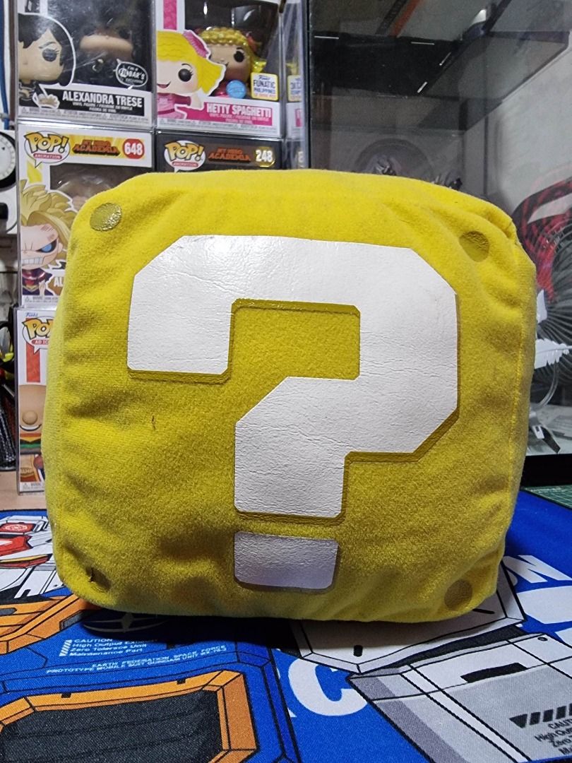 Super Mario Pillow - Question Mark Block Plush [With Sounds Effects ...