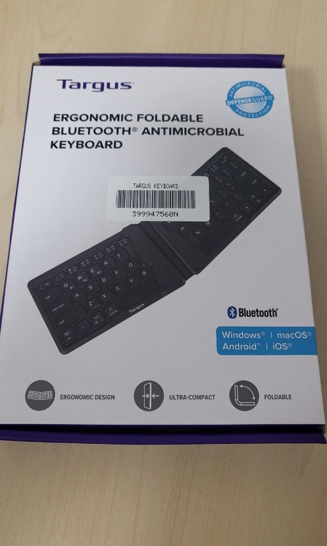 Targus Ergonomic Foldable Bluetooth Keyboard, Computers & Tech, Parts ...