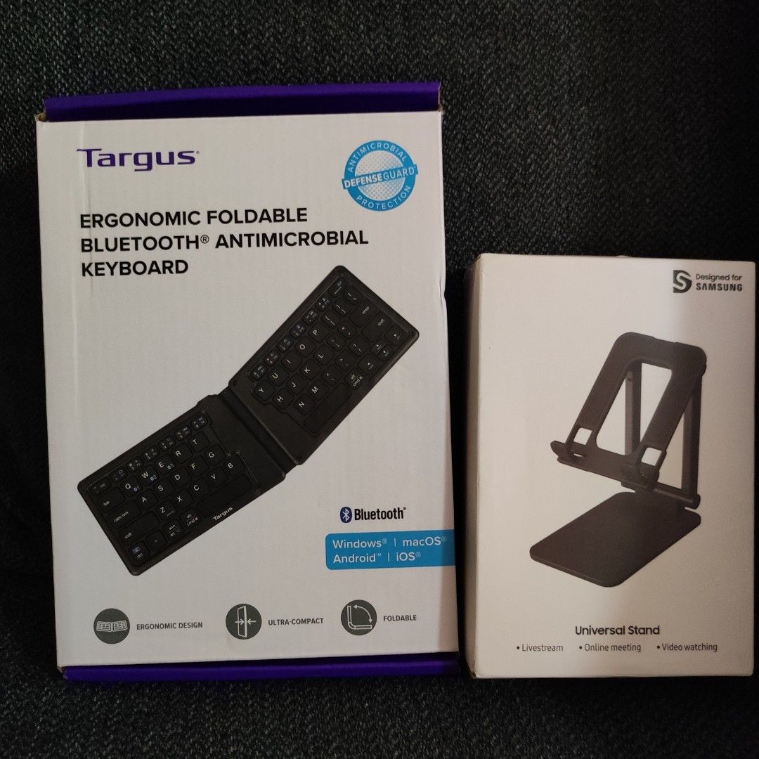 Targus Ergonomic Foldable Bluetooth Antimicrobial Keyboard, Computers ...