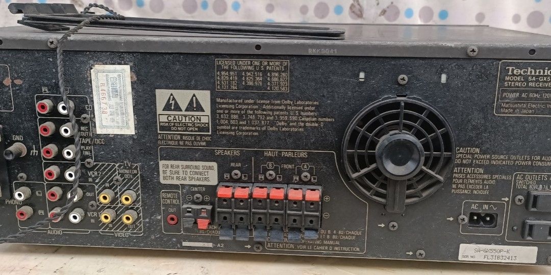 Technics AV control stereo receiver SA-GX550, 耳機及錄音音訊設備, 頭戴式耳機在旋轉拍賣