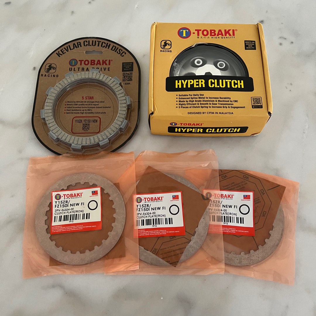 Tobaki Hyperclutch full set for Y15ZR / fz16, Motorcycles, Motorcycle ...