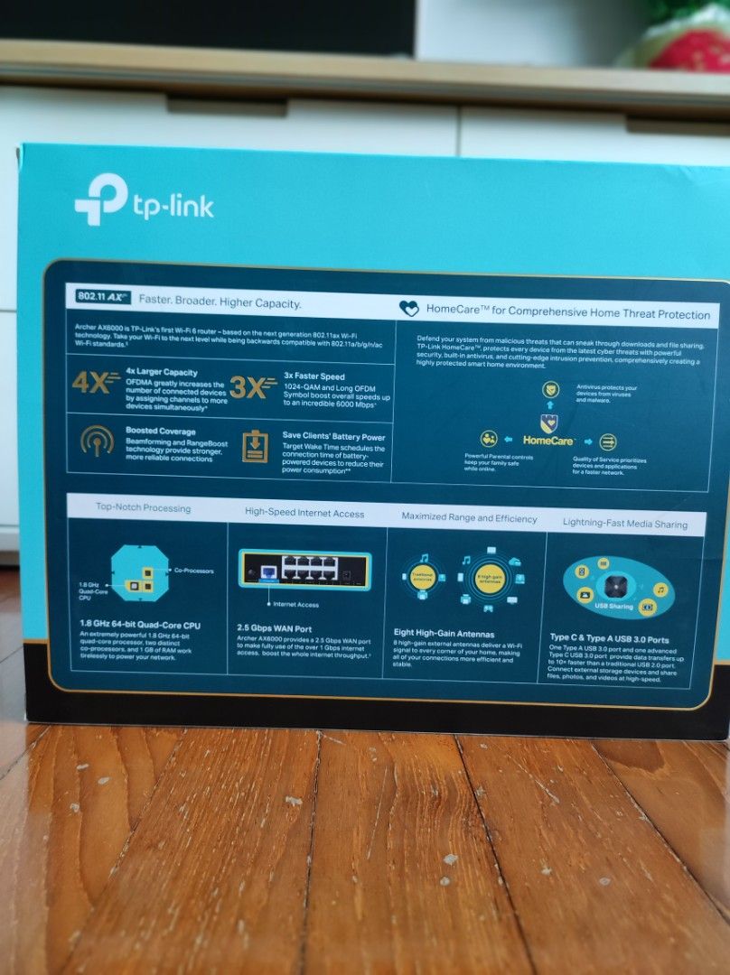 AX6000 TP-Link Archer Wifi 6 Brand New, Computers & Tech, Parts ...