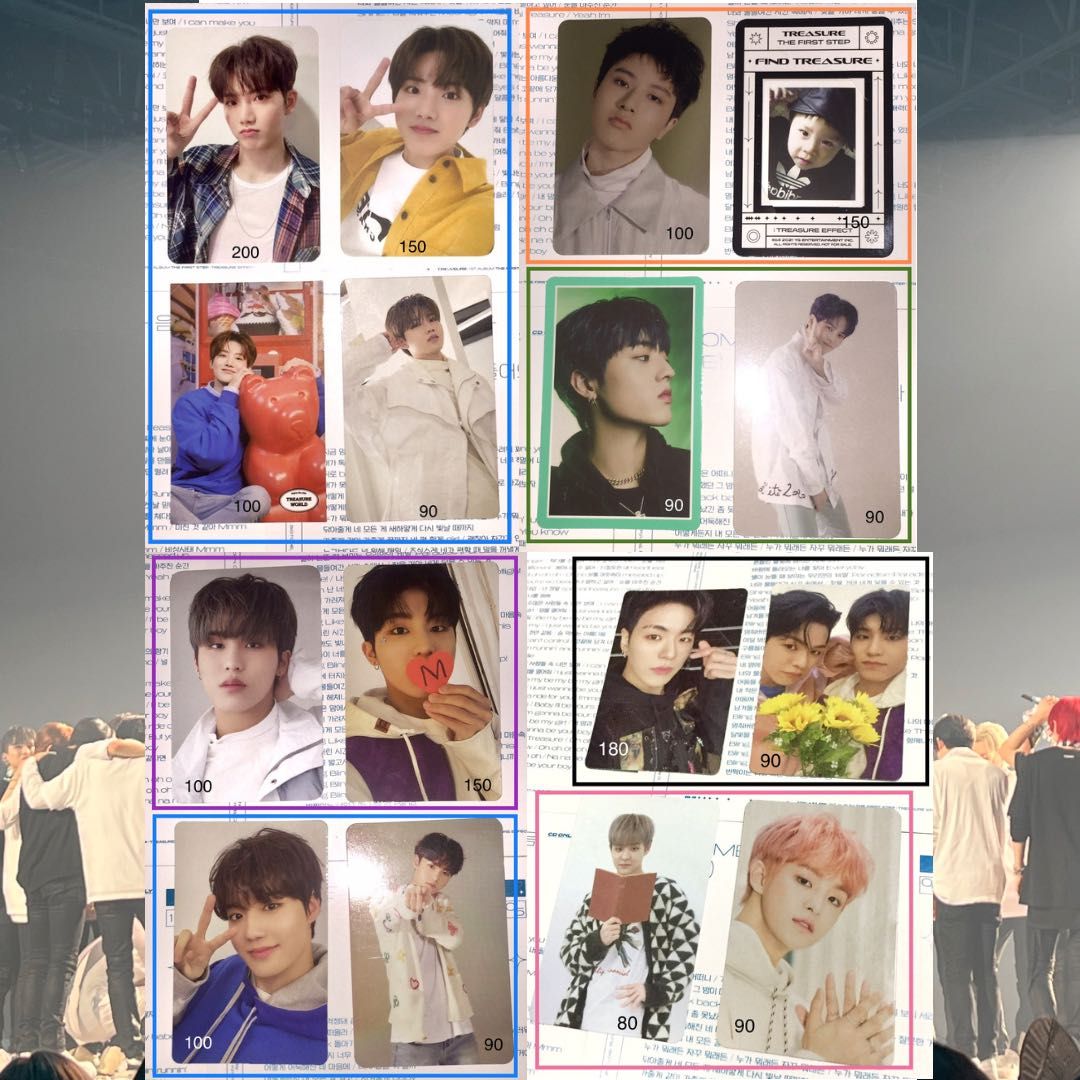 TREASURE RANDOM PHOTOCARDS (OFFICIAL FROM THE FIRST STEP AND THE SECOND ...