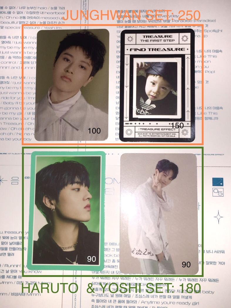 TREASURE RANDOM PHOTOCARDS (OFFICIAL FROM THE FIRST STEP AND THE SECOND ...