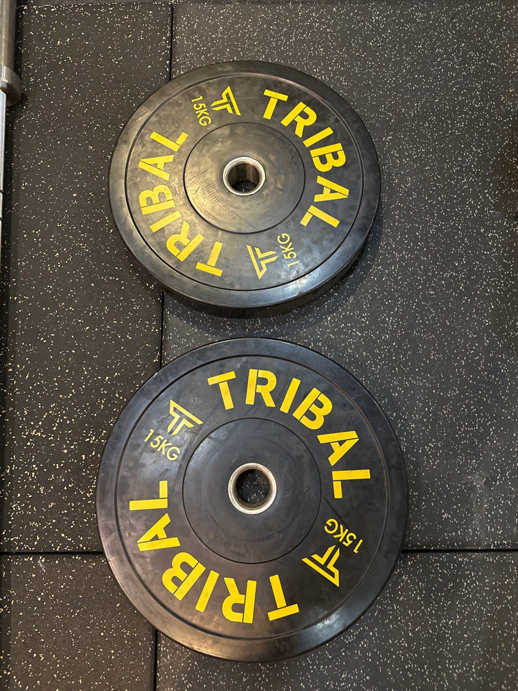 Tribal fitness 15kg Olympic weightlifting plates, Sports Equipment ...