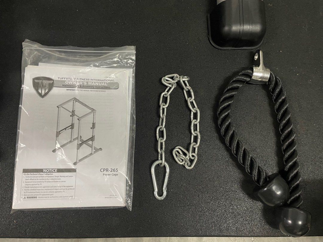 TuffStuff fitness Evolution Power Cage (CPR-265) with high low pulley ...