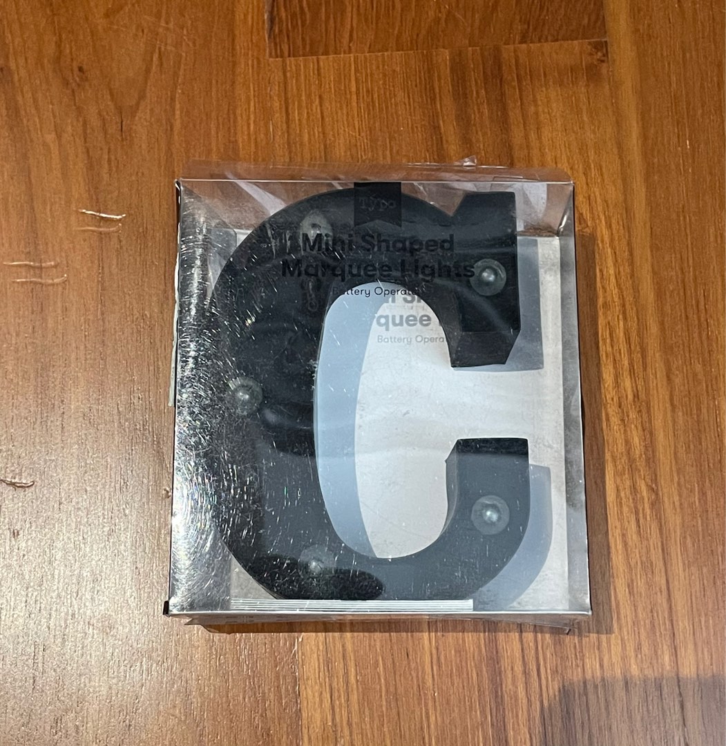 typo - 'C' mini shaped marquee light, Furniture & Home Living, Home ...