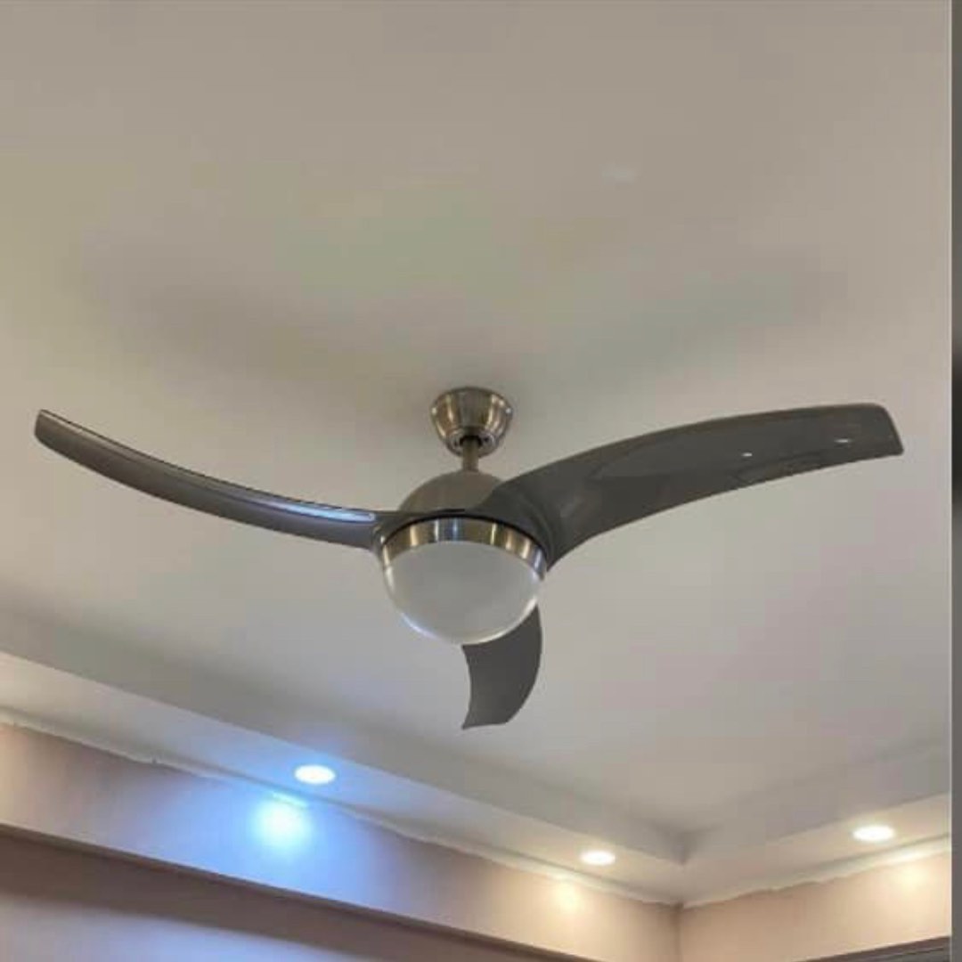 Used ceiling tri light with remote control, Furniture & Home Living ...