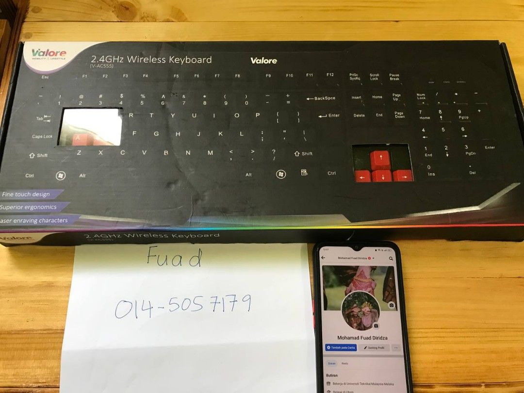 Valore Wireless Keyboard, Computers & Tech, Parts & Accessories, Computer Keyboard on Carousell