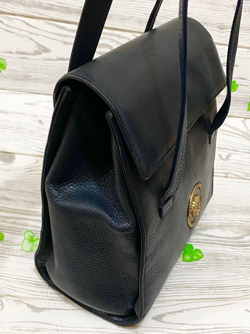 Versace shoulder authentic!! full leather! 23 x 27 x 12 cm ( PxTxL ...